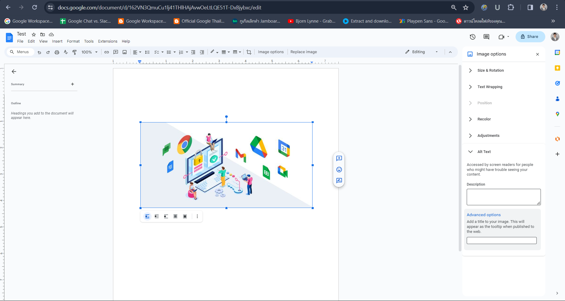 Google Workspace อัปเดตใส่ข้อมูล Alt Text รูปภาพได้ง่ายขึ้น - ecom.co.th